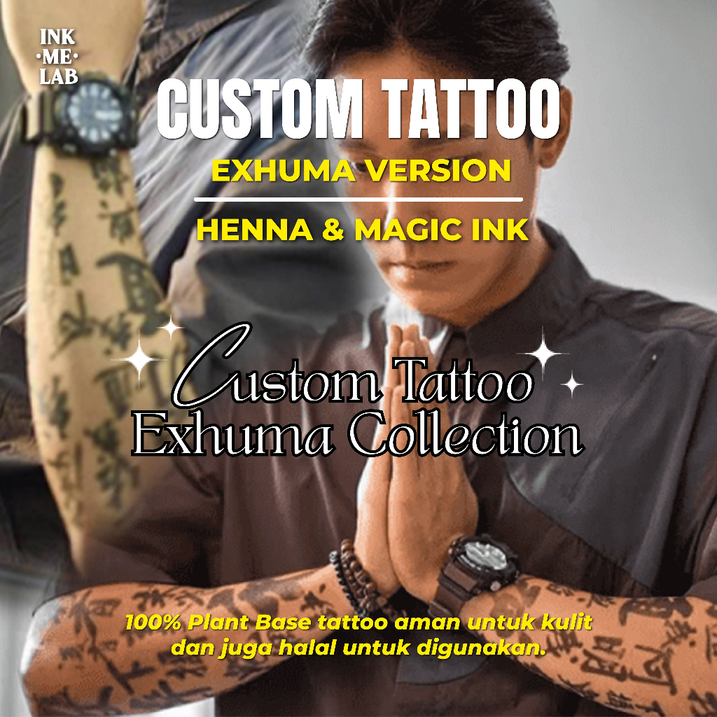 Jual CUSTOM TATTOO EXHUMA HENNA/JAGUA INK | Shopee Indonesia
