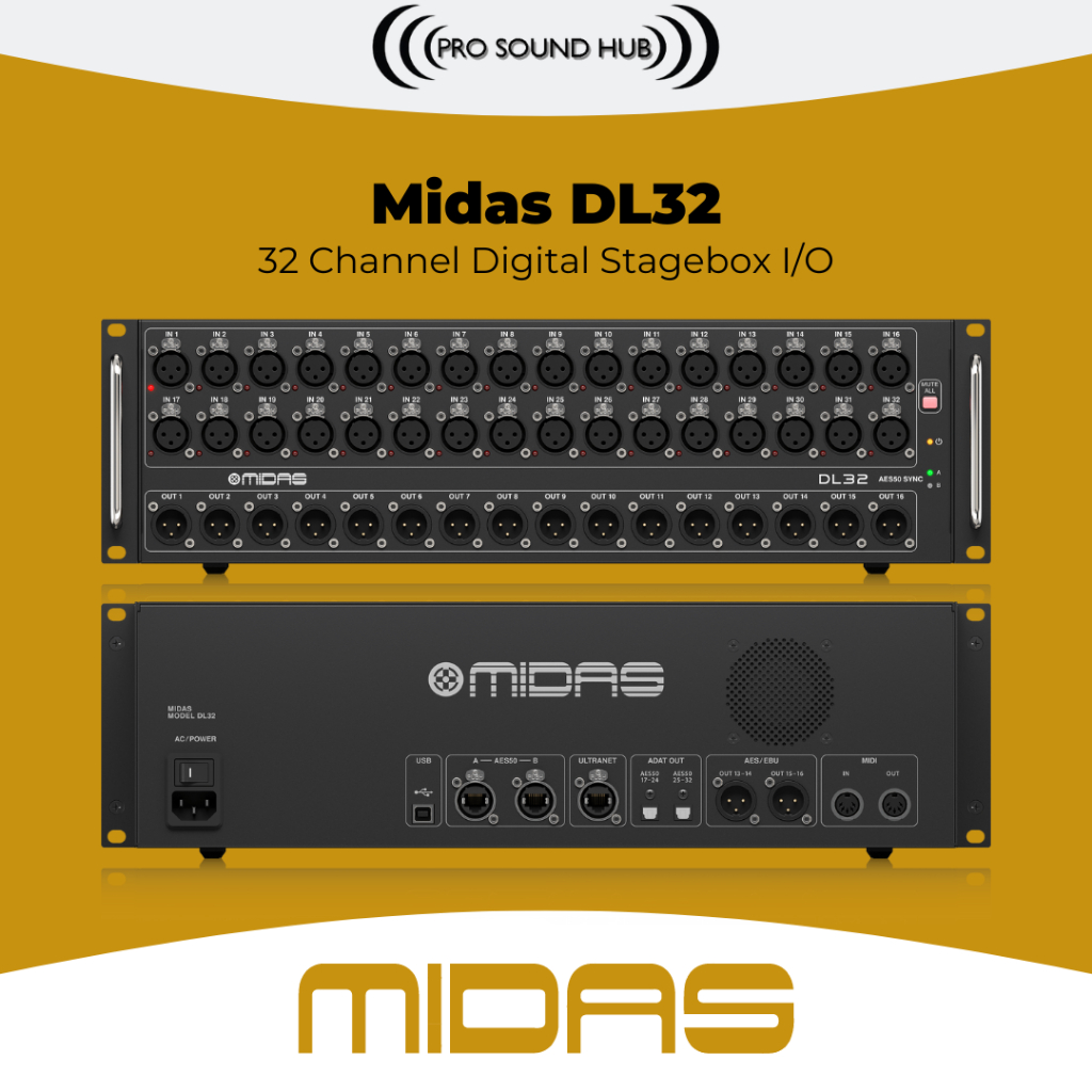 Jual Midas DL32 DL-32 Digital I/O Stagebox Snake Cable 32 Channel In 16 Out | Shopee Indonesia