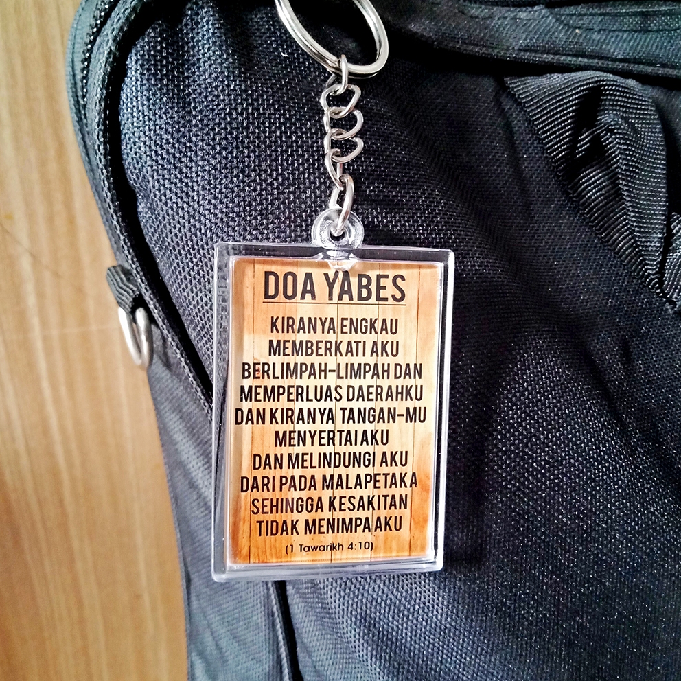 Jual Gantungan Kunci Akrilik Ayat Alkitab Doa Yabes / Ganci Rohani ...