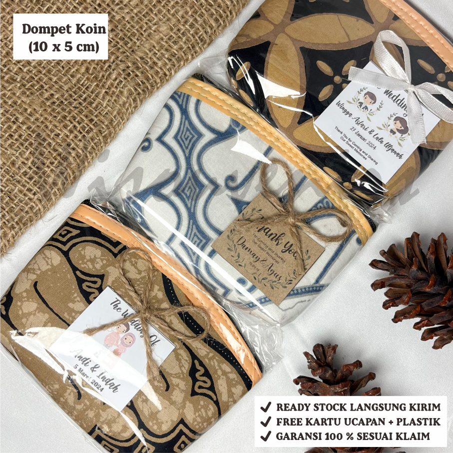Jual Souvenir Pernikahan Dompet Koin Batik Khas Jogja Ukuran 10 x 5 cm souvenir dompet batik ...