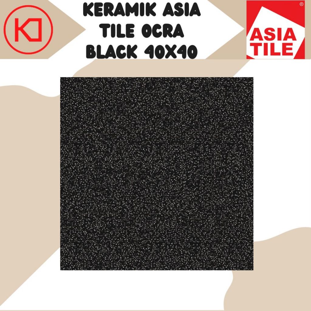 Jual Keramik ASIA TILE Ocra Black 40x40 Kw1 | Shopee Indonesia