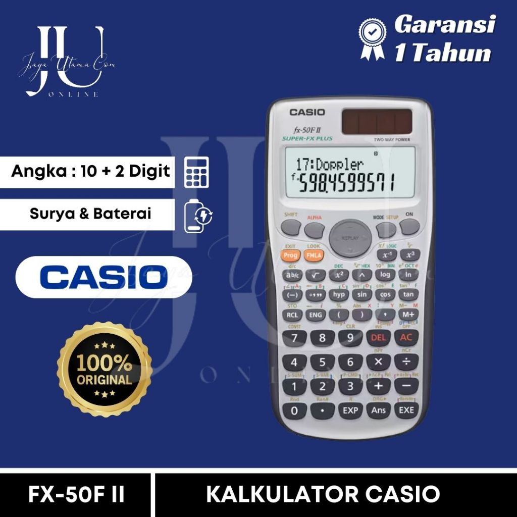 Jual kalculator Casio FX-50F & FX-50F II Kalkulator Scientific Original | Shopee Indonesia