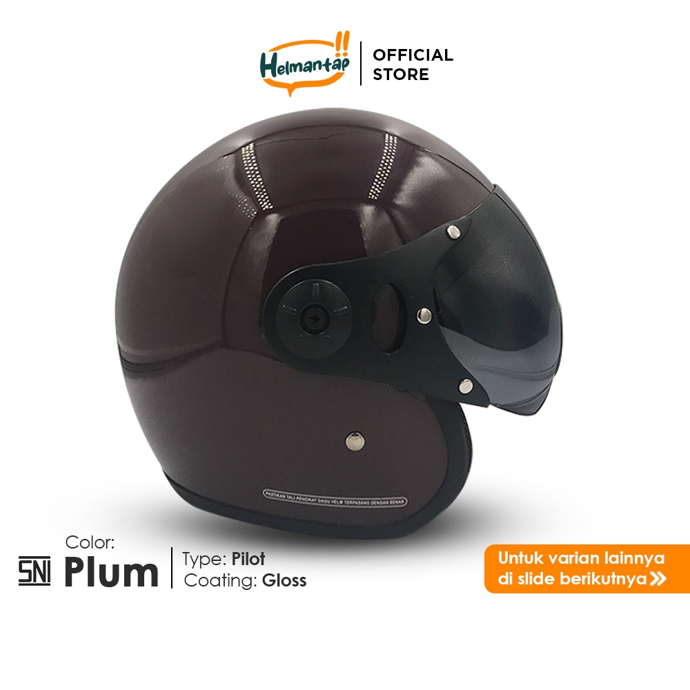 Jual Helmantap - Helm Retro Pilot Dewasa Warna Mid Reguler SNI | Shopee ...