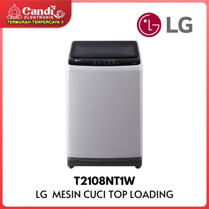 Jual LG MESIN CUCI T2108NT1W 8 KG TOP LOADING 1 TABUNG T21 08N T1W ...