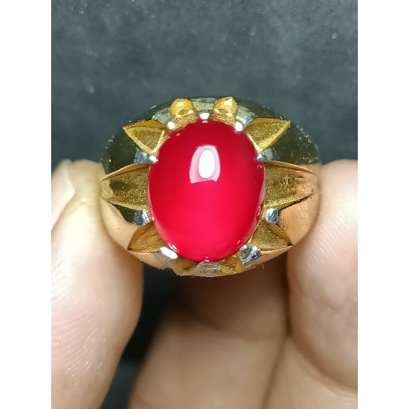 Jual Cincin Batu Red Baron Super Kristal , Dim Kantoran | Shopee Indonesia