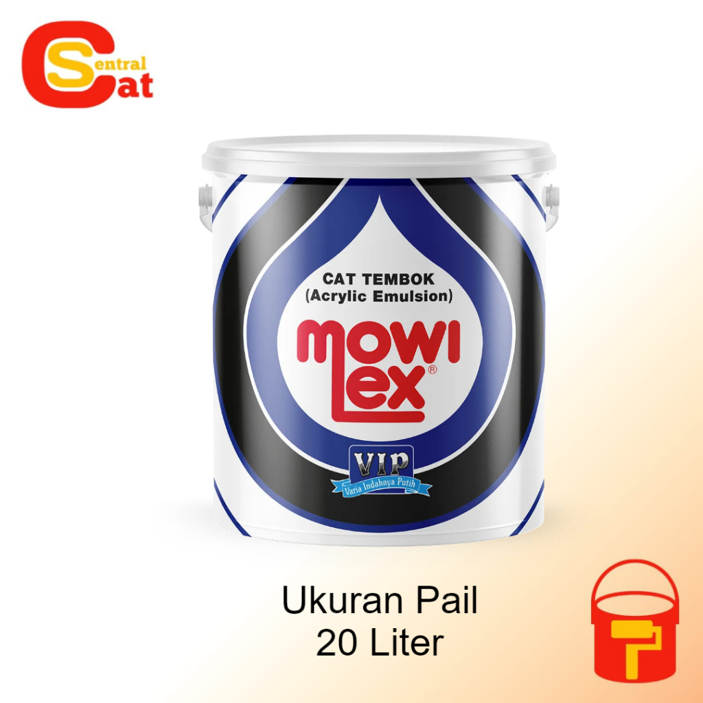 Jual Mowilex Emulsion VIP E 1000 Putih Prima 20 Liter | Cat Dinding Interior (Bebas Request ...