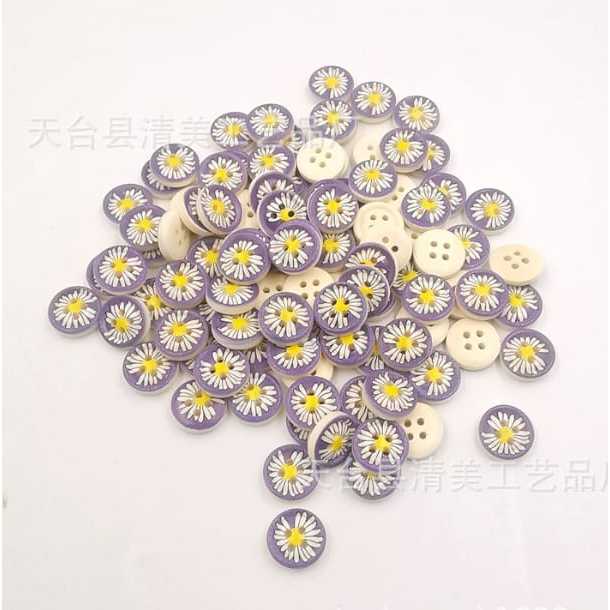 Jual Kancing Kayu Bunga Biru 15mm (10 pcs) | Shopee Indonesia