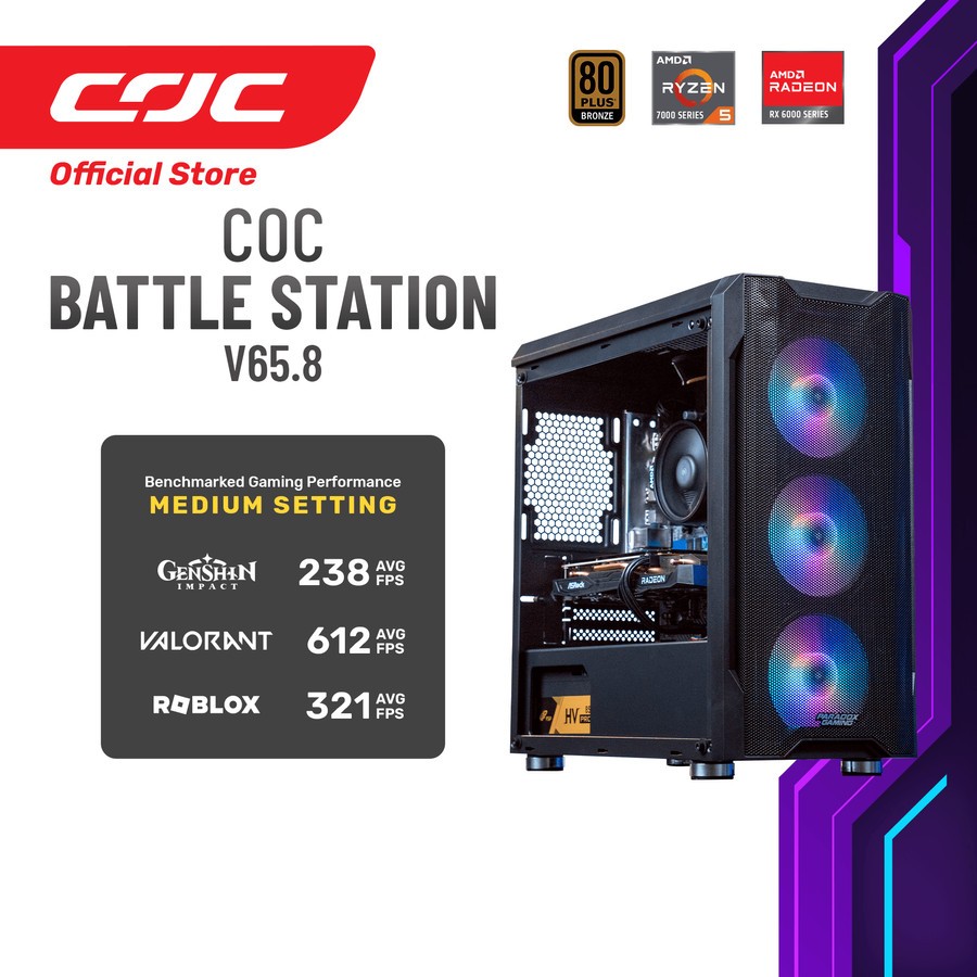 Jual COC BATTLE STATION V65.8 - Paket PC Rakitan AMD Ryzen 5 7500F ...