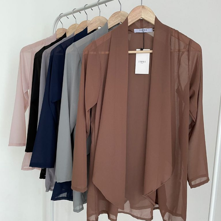 Jual Outer Semi Transparan Wanita Bahan Chiffon Polos I017000115 | Shopee Indonesia