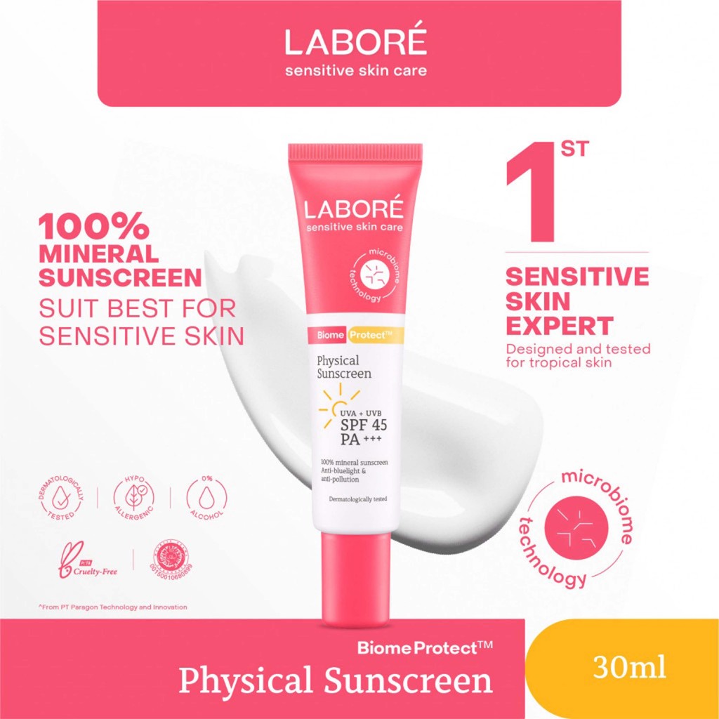 Jual LABORE BiomeProtect Physical Sunscreen 30ml | 10ml - Mineral ...