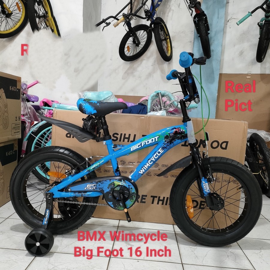 Jual Sepeda bmx 16 inch wimcycle cowok usia 5-9 tahun ban jumbo big ...