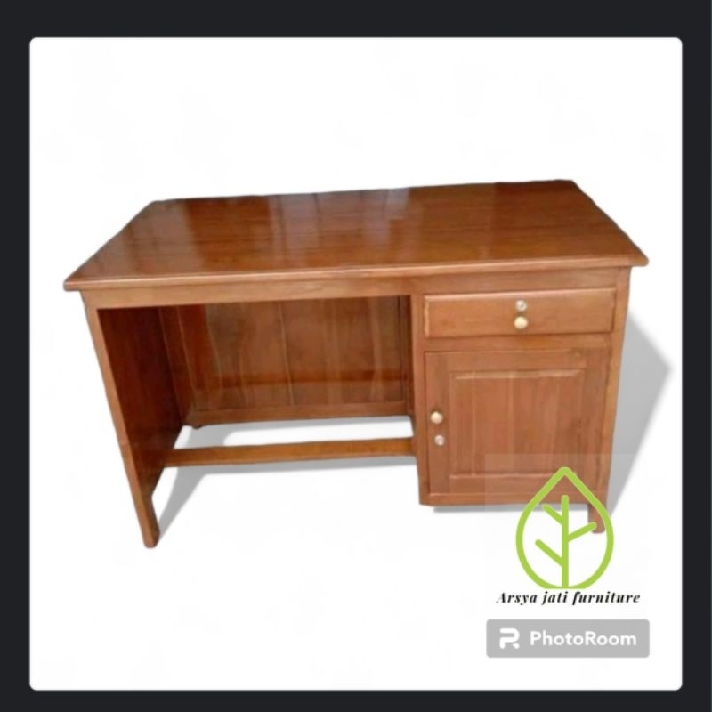 Jual Meja kantor / meja guru / meja belajar sekolah kayu jati ...