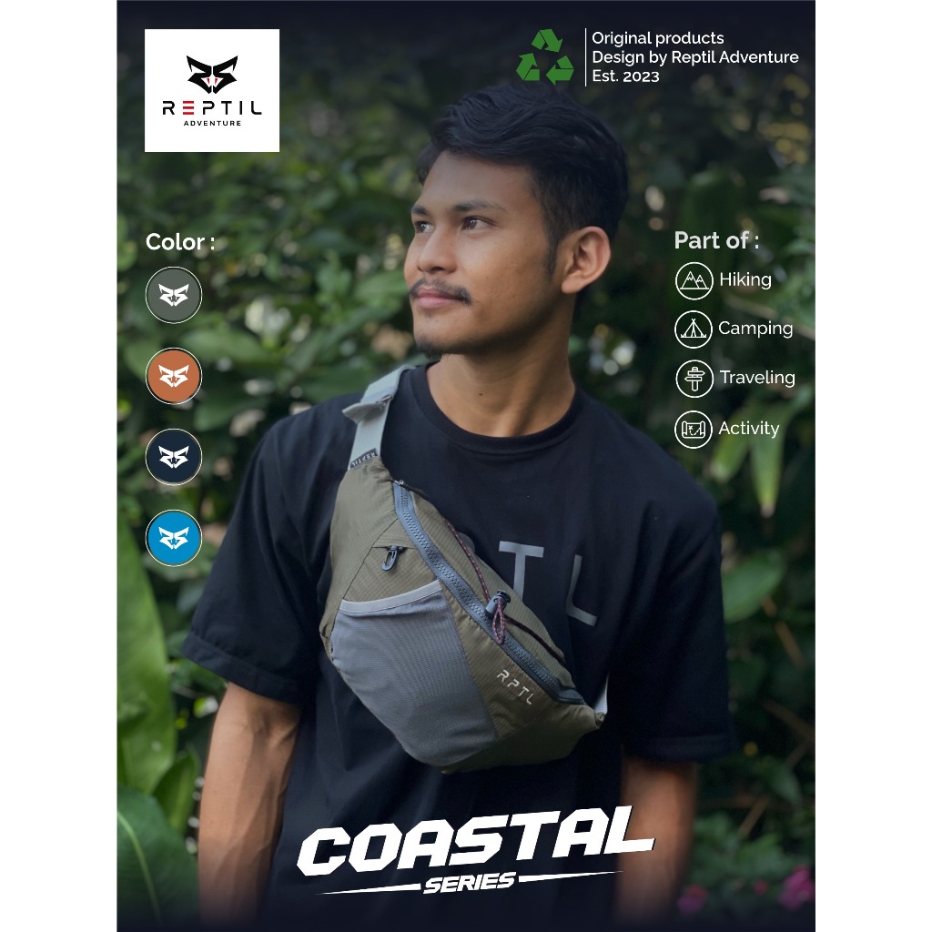 Jual WAISTBAG REPTIL ADVENTURE COASTAL series | Shopee Indonesia