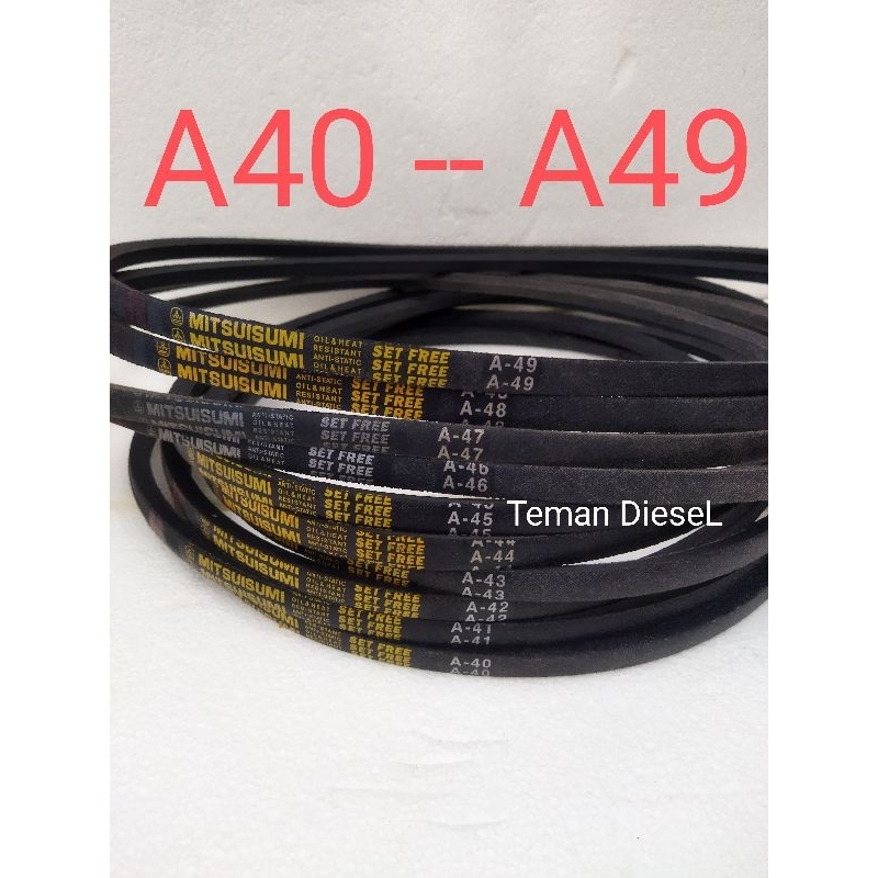 Jual Vanbelt A40 A41 A42 A43 A44 A45 A46 A47 A48 A49 Mitsuisumi Panbelt V-belt | Shopee Indonesia