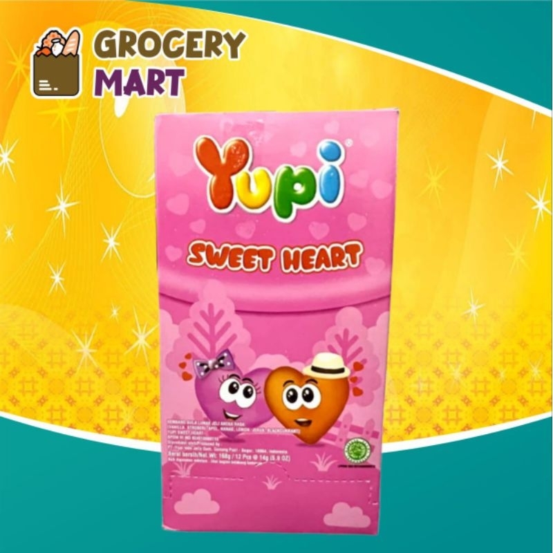 Jual YUPI Sweet Heart Permen Yupi 144gr Isi 12pcs -1 BOX | Shopee Indonesia
