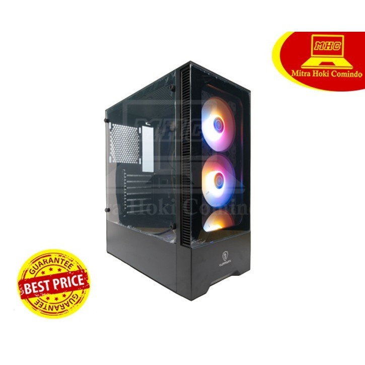 Jual CASING PC GAMING VURRION VIRTUE VR-37 BLACK EDITION FREE 3 FAN ...