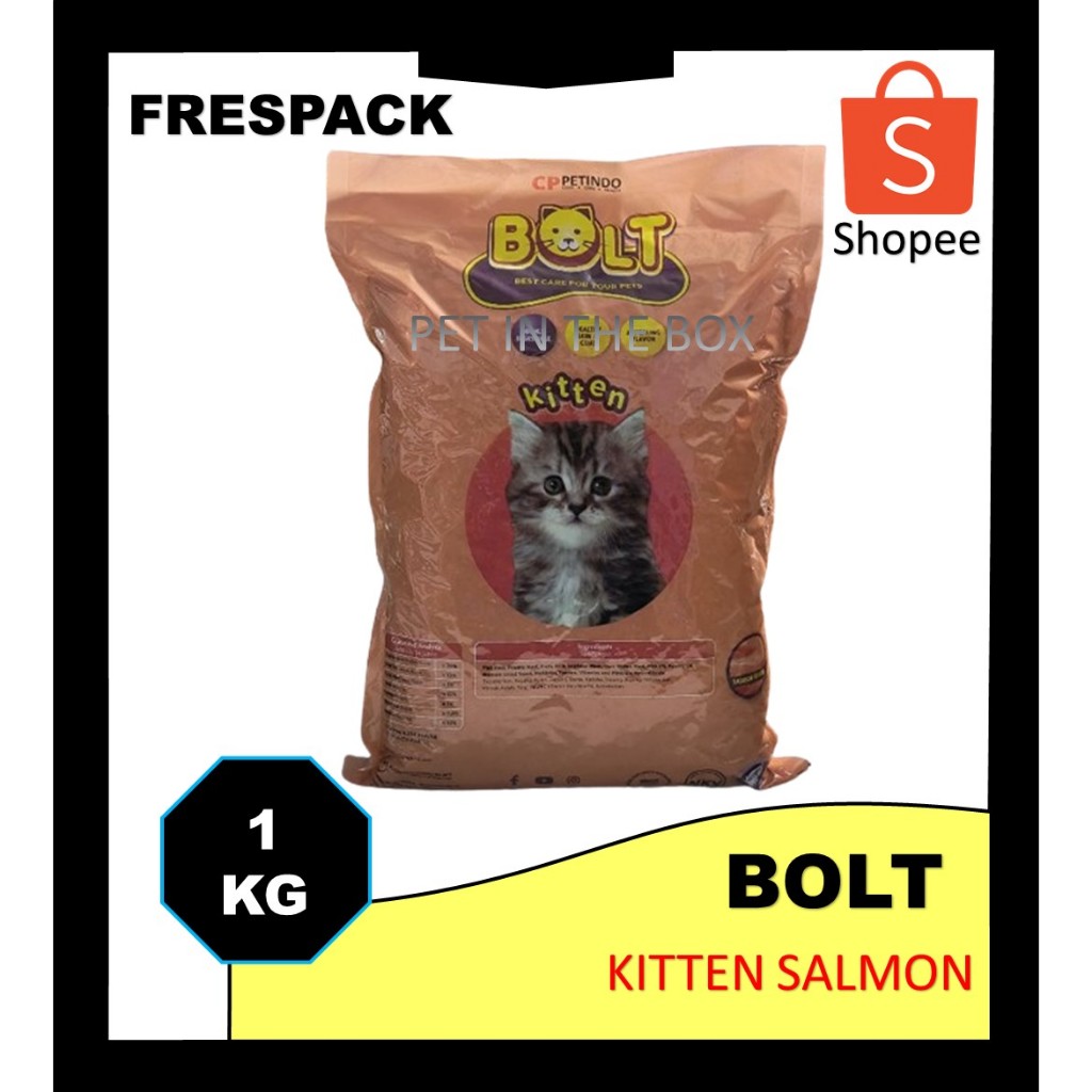 Jual BOLT CAT KITTEN SALMON 1 KG MAKANAN KUCING | Shopee Indonesia