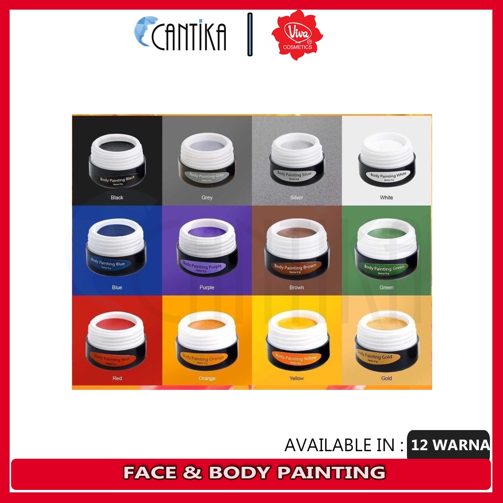 Jual PROMO Viva Body & Face Painting - WATERPROOF (tersedia 12 warna ...