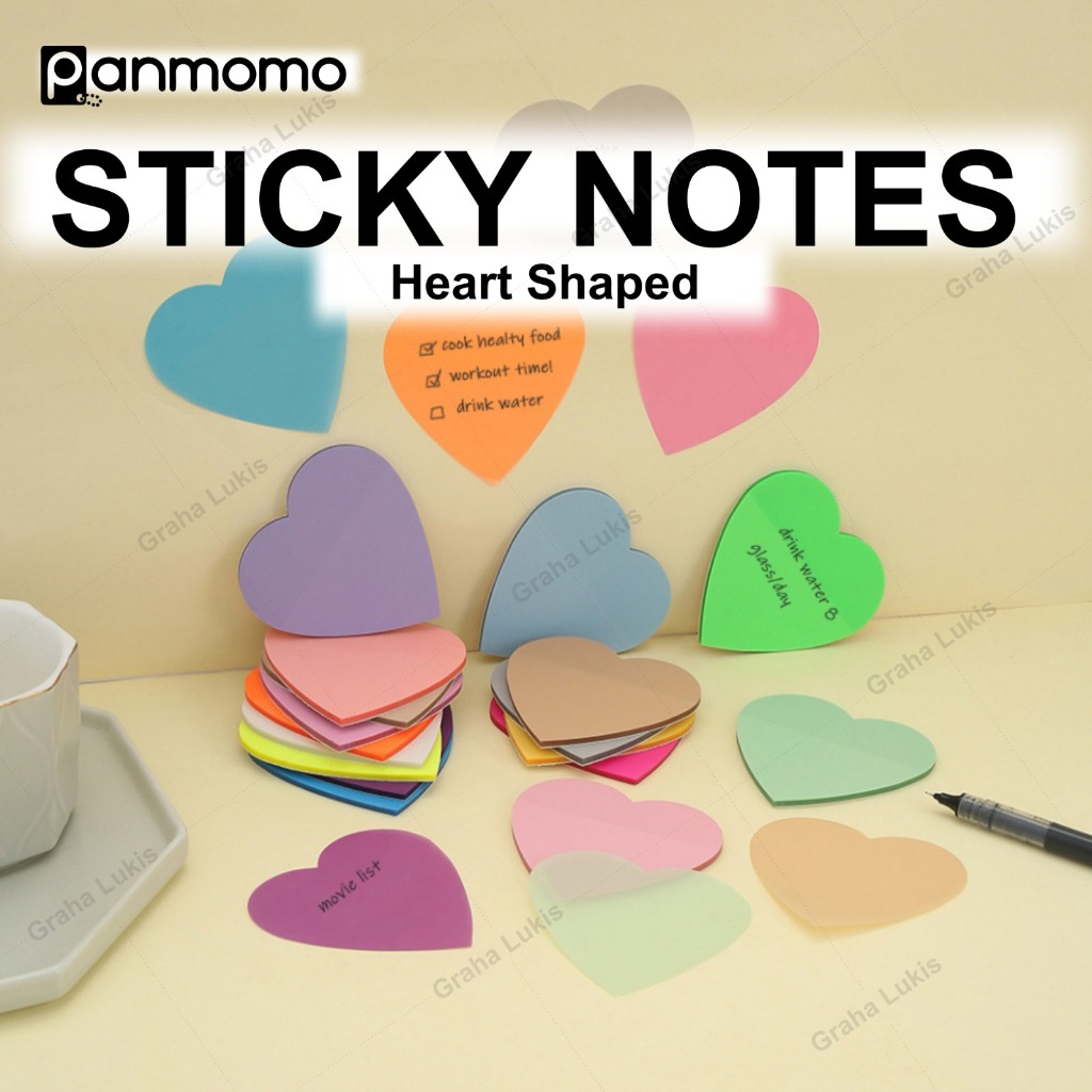 Jual Heart Shaped PET Sticky Notes | Shopee Indonesia