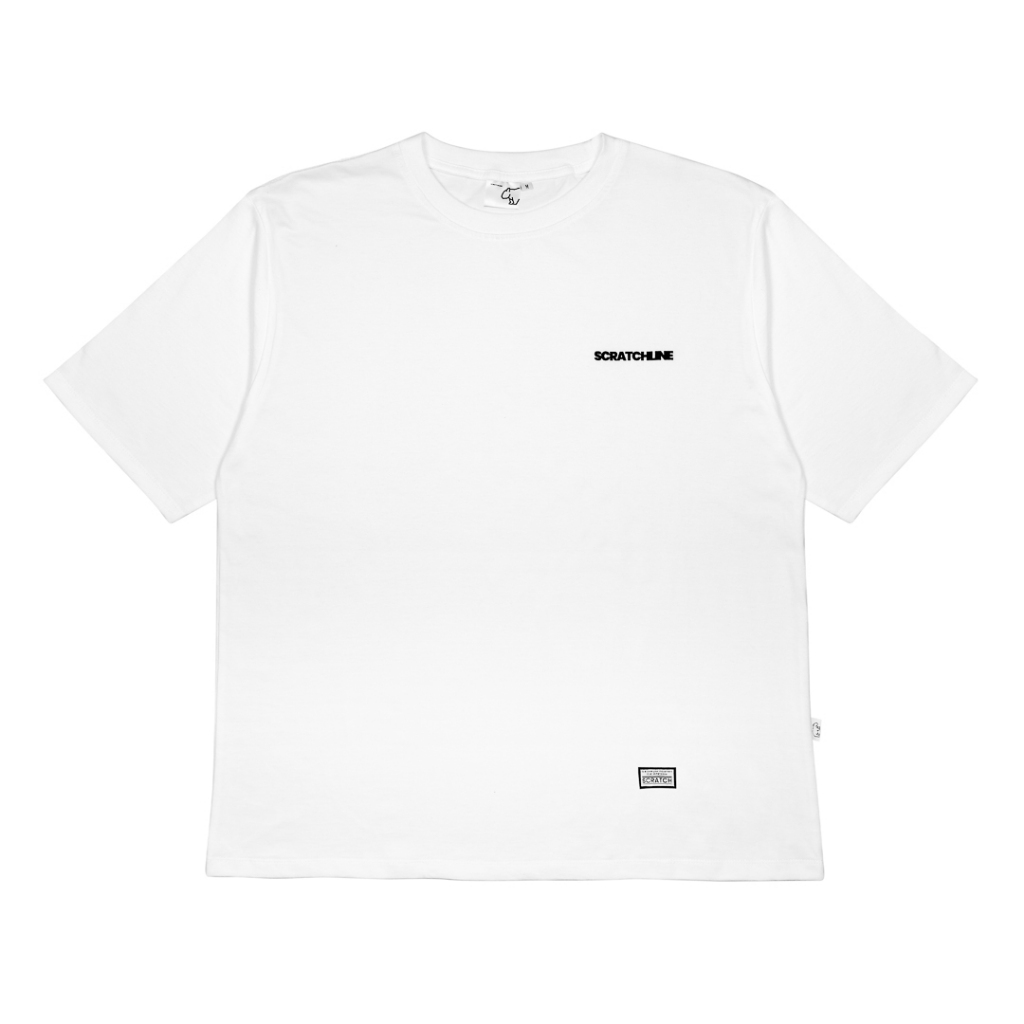 Jual Scratchline Peak T-Shirt Oversize 20s White | Shopee Indonesia