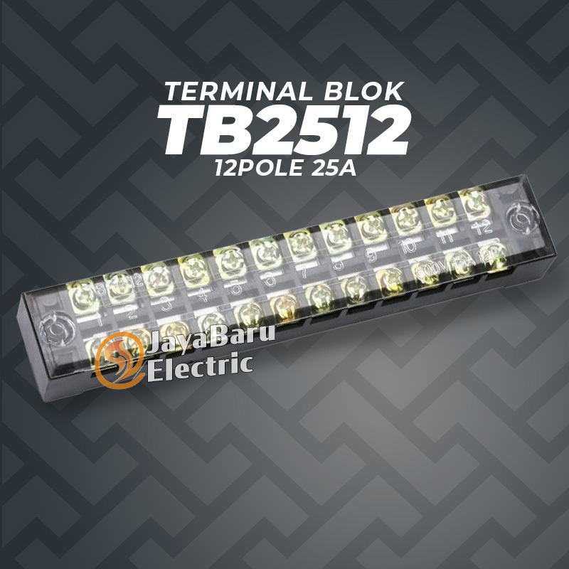 Jual Terminal Block Terminal Blok Kaca 12P 12Pole 12 Pole 25A TB2512 TB-2512 | Shopee Indonesia