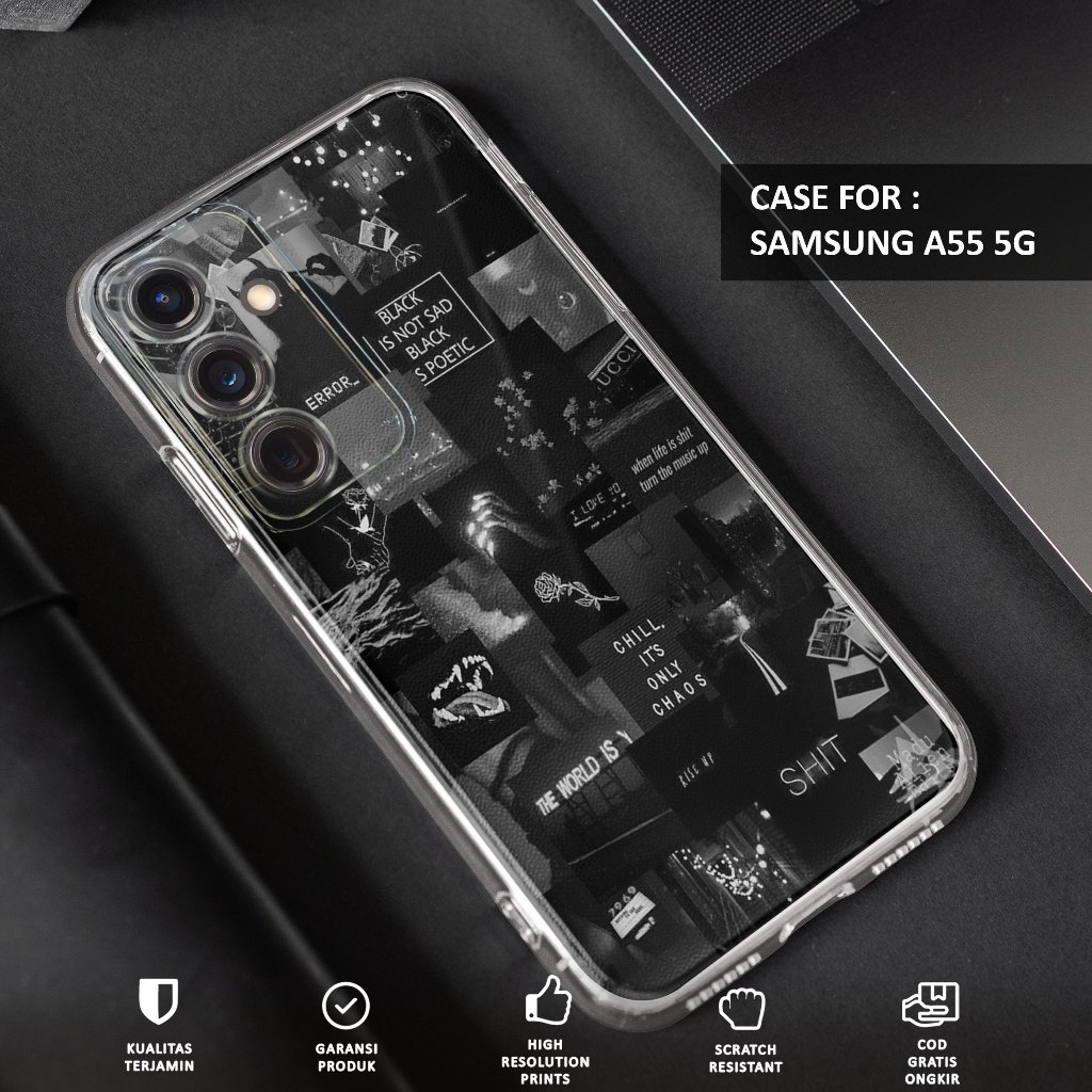 Jual CASE SAMSUNG A55 5G - Motif AESTHETIC - Clear Case Softcase Bening ...