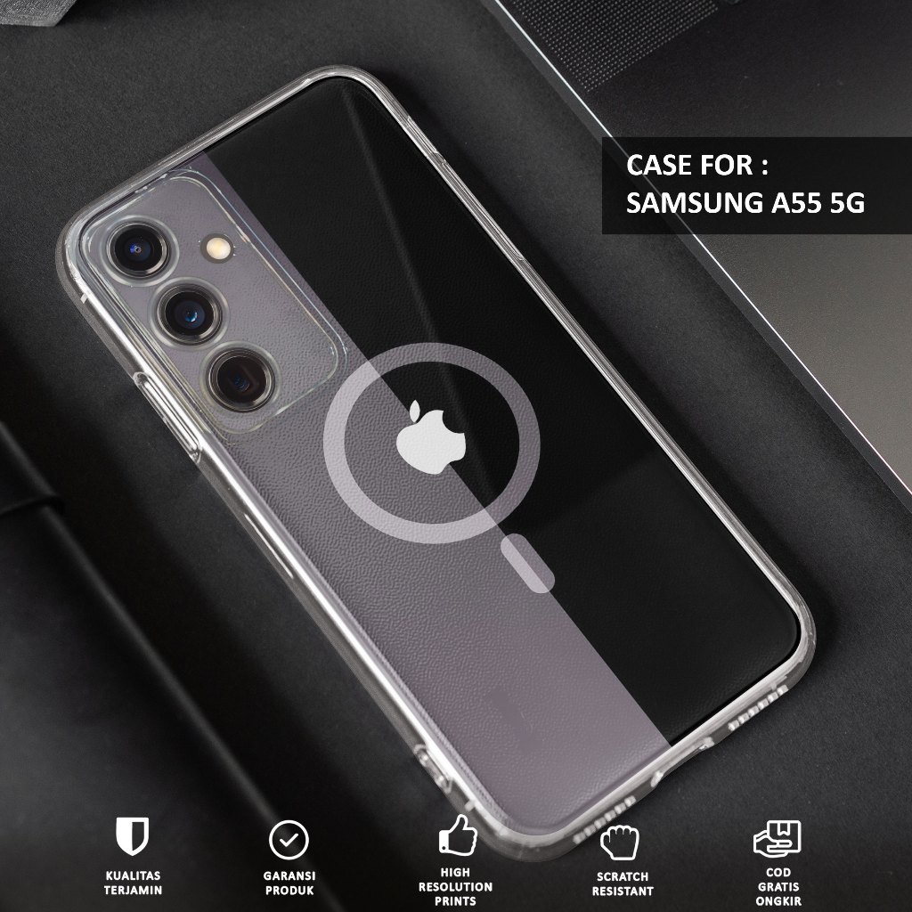 Jual CASE SAMSUNG A55 5G - Motif MAGSAFE - Clear Case Softcase Bening ...