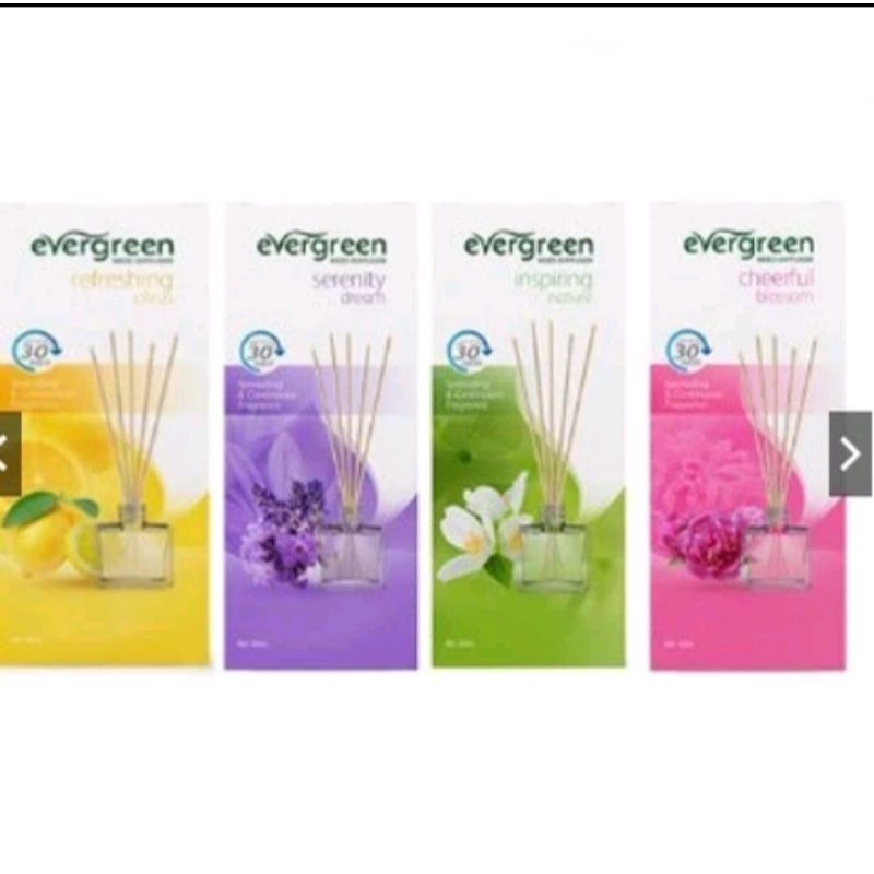 Jual Pengharum Ruangan Evergreen/Evergreen Reed Diffuser 30ml + Refill ( satu set alat dan isi ...