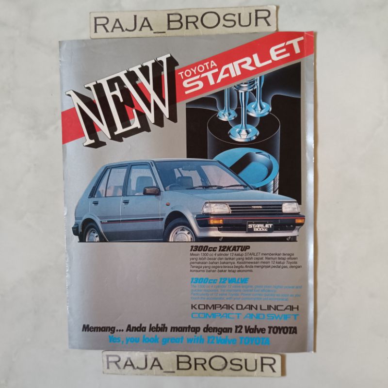 Jual Poster brosur katalog flyer jadul lawas Toyota Starlet Kotak ...