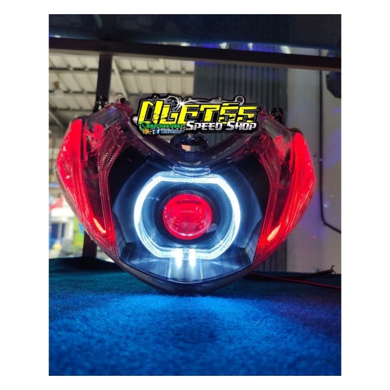 Jual REFLEKTOR M3 BILED LAMPU DEPAN YAMAHA MIO M3 CUSTOM ALA BILED ...