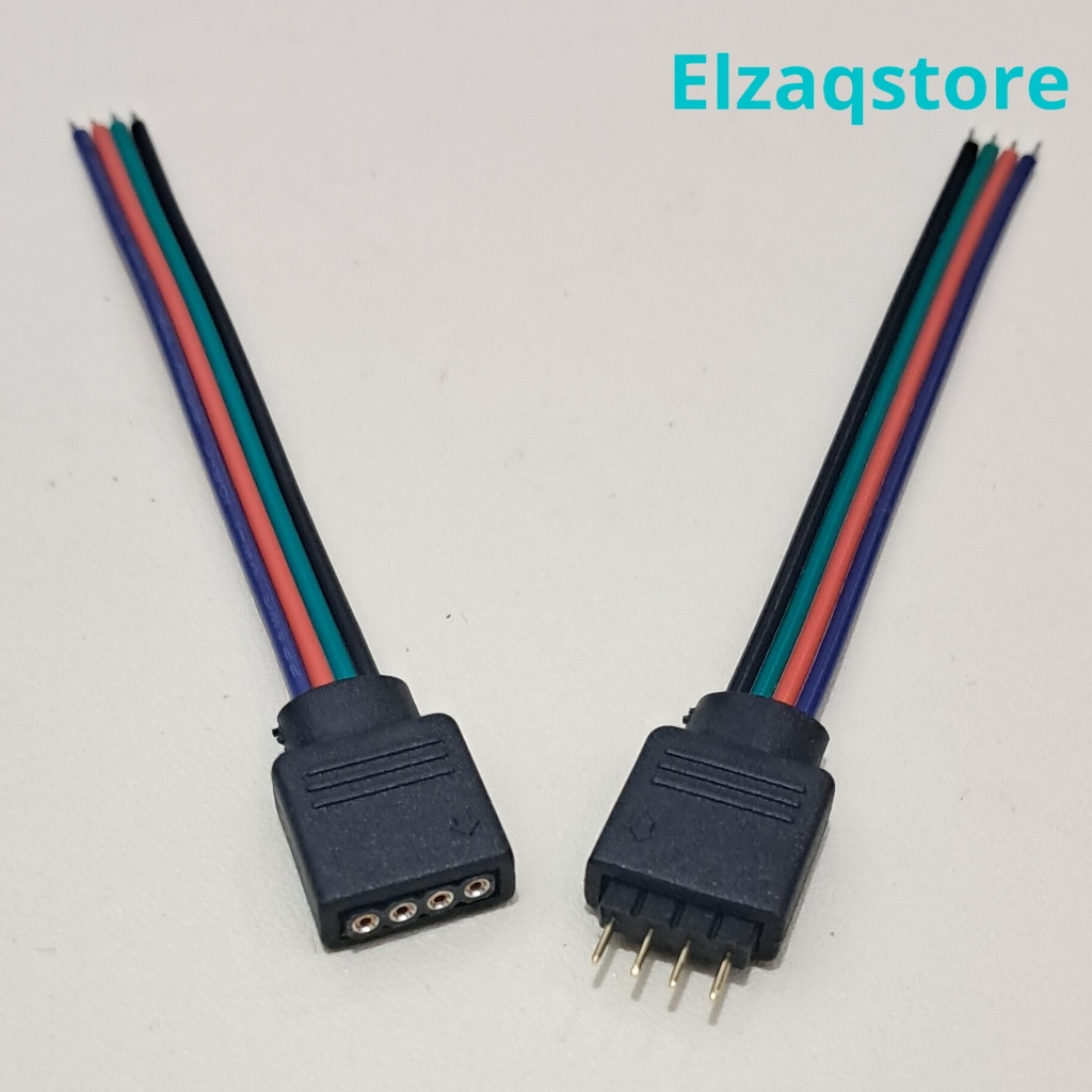 Jual Kabel Konektor LED Strip RGB 4P Male atau Female | Shopee Indonesia