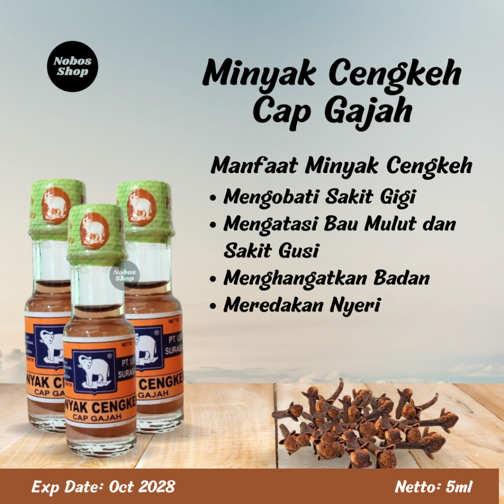 Jual Minyak Cengkeh Obat Sakit Gigi Cap Gajah 5ml | Shopee Indonesia