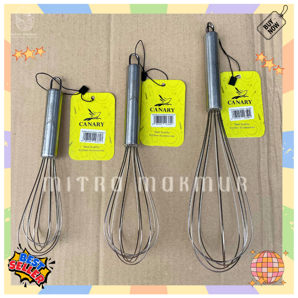 Jual CANARY - WISK STAINLESS / Kocokan Telor Stainless Size S-M-L-XL ...