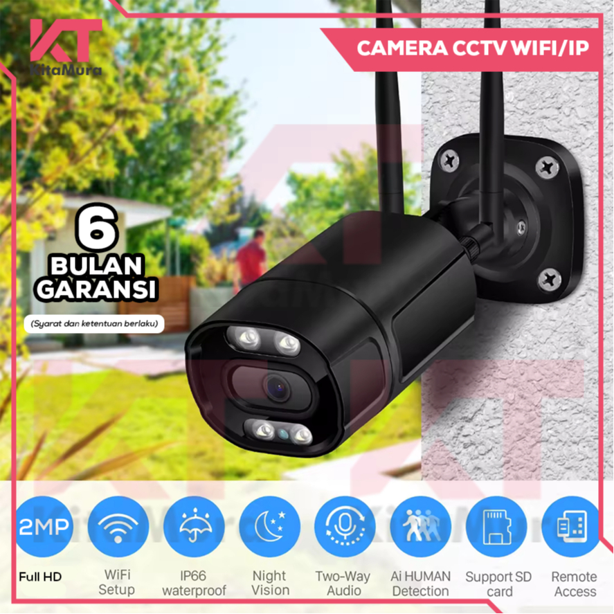 Jual KAMERA CCTV IP WIFI OUTDOOR 2MP APLIKASI ICSEE KAMERA CCTV IP ...