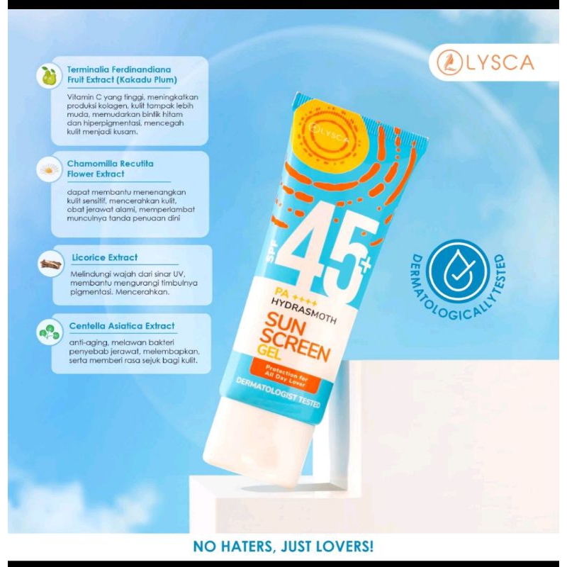 Jual LYSCA Hydrasmoth Sunscreen Gel SPF 45 PA++++ 20ml | Shopee Indonesia