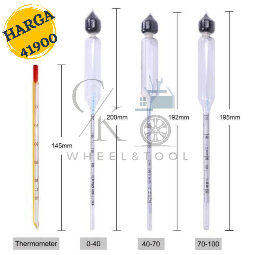 Jual Alat Ukur Kadar Alkohol Meter Botol Kaca Bening Set 3 IN1 | Shopee ...