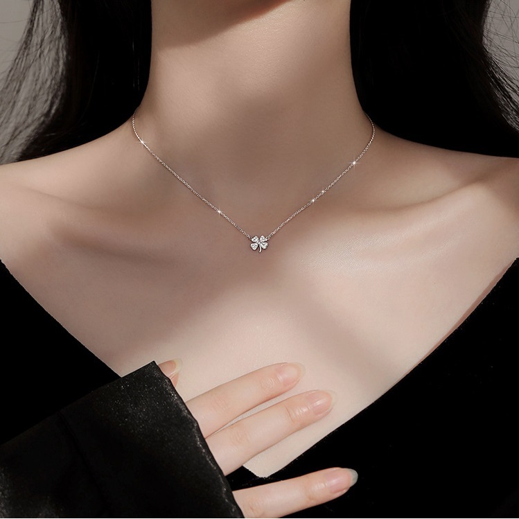 Jual Jesse - Necklace Kalung Wanita Silver Rantai Titanium Steel Simple ...