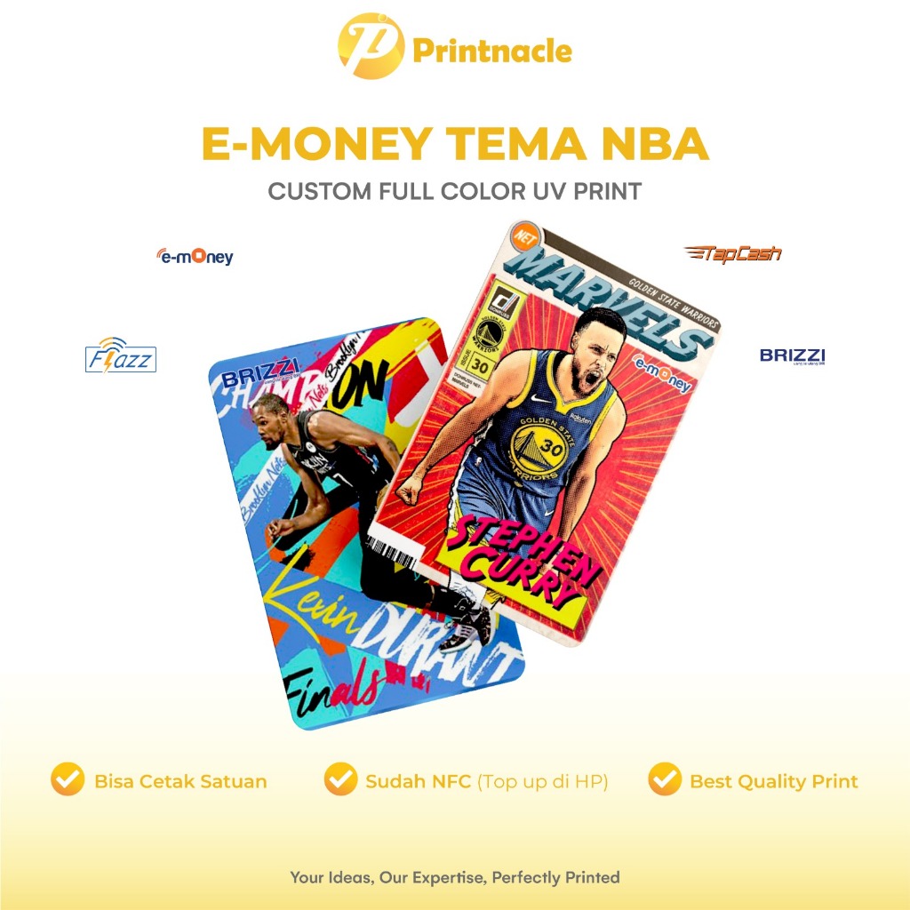 Jual Custom Kartu E Toll Tema NBA emoney Flazz Gen 2 Cetak Print UV ...