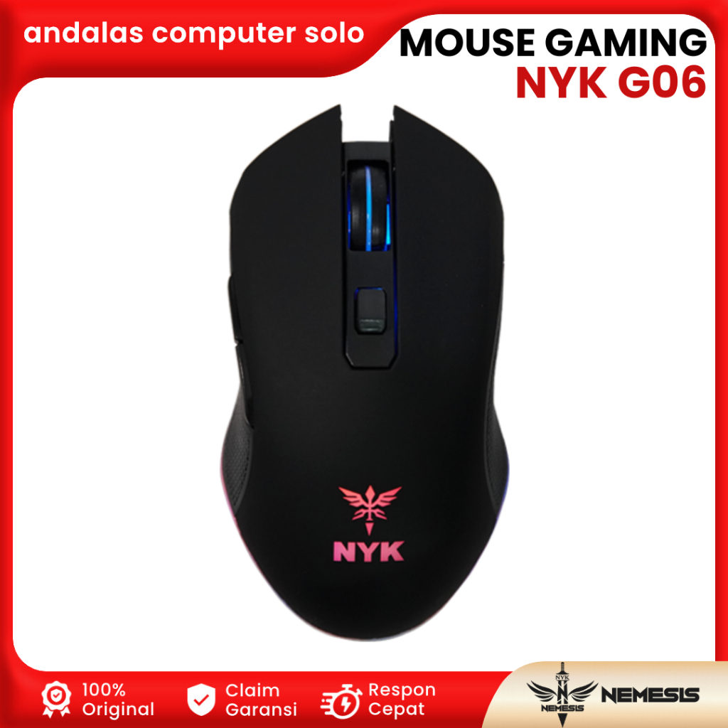 Jual MOUSE GAMING GAME NYK NEMESIS G-06 ASSASSIN LED RGB LIGHT | Shopee ...