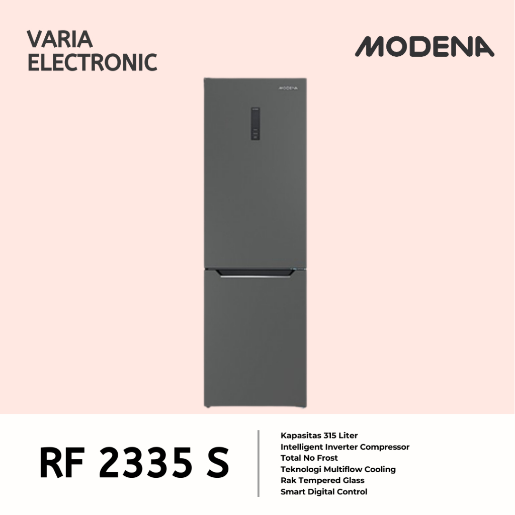 Jual Kulkas 2 Pintu MODENA RF 2335 S Bottom Freezer | Shopee Indonesia