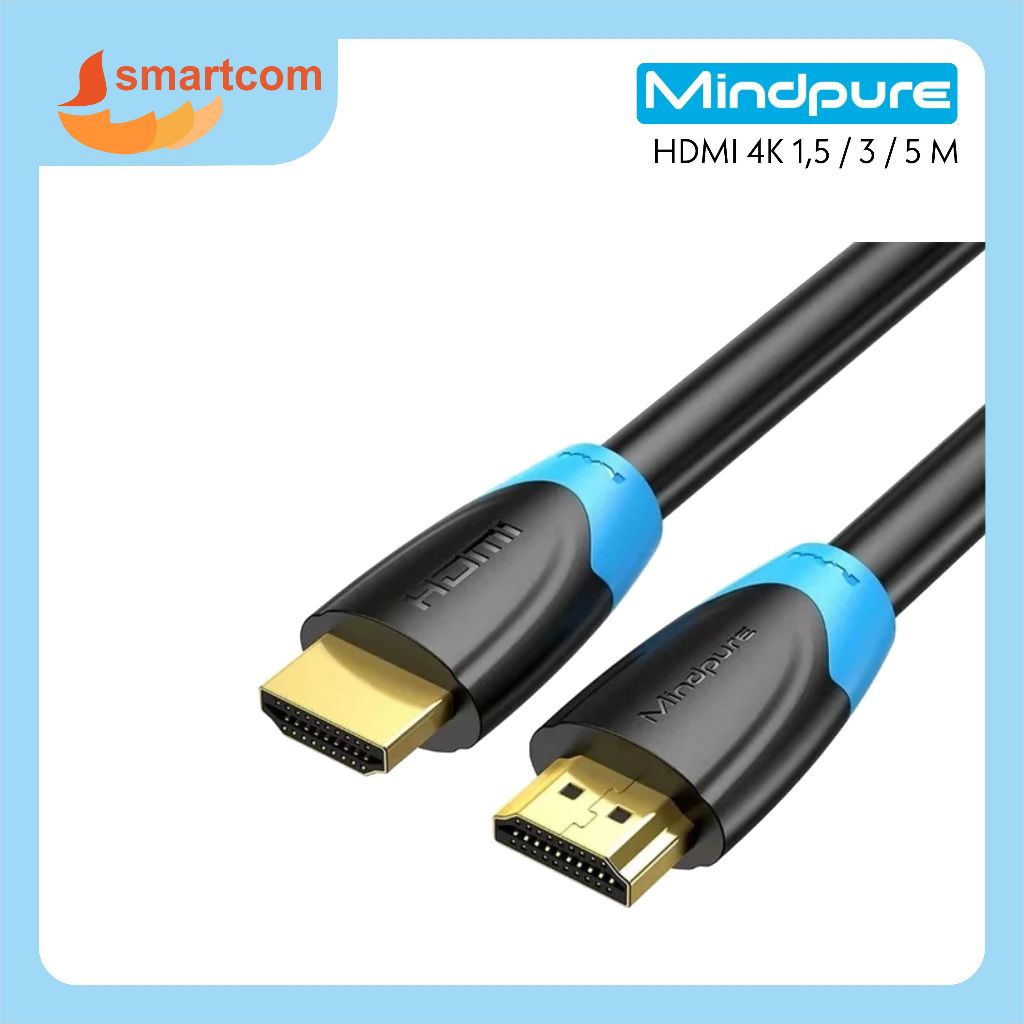 Jual Kabel HDMI Mindpure 4K HD001 1.5 / 3 / 5 Meter | Shopee Indonesia