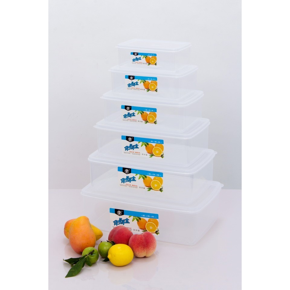 Jual Kotak Makan Plastik Persegi Panjang/Thinwall/Food Container Orange ...