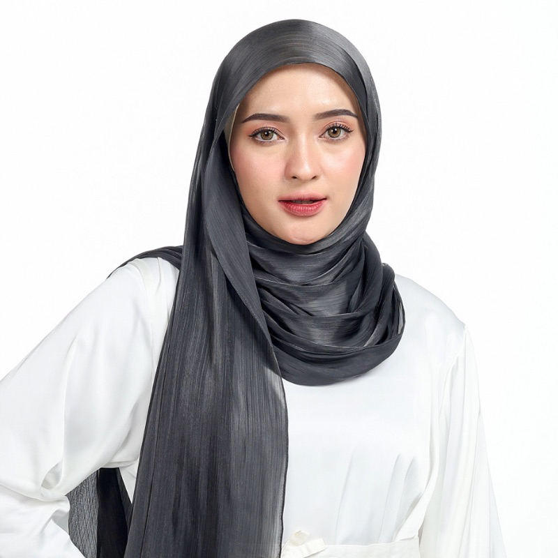 Jual PASHMINA SHIMER SATIN SILK DAN KATUN JAHIT TEPI / PASMINA SIMMER ...