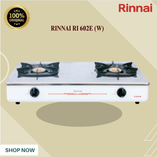 Jual KOMPOR GAS RINNAI 2 TUNGKU RI 602E(W) Kompor rinnai/RI602E(W)/RI-602E(W)/ORIGINALRINNAI ...