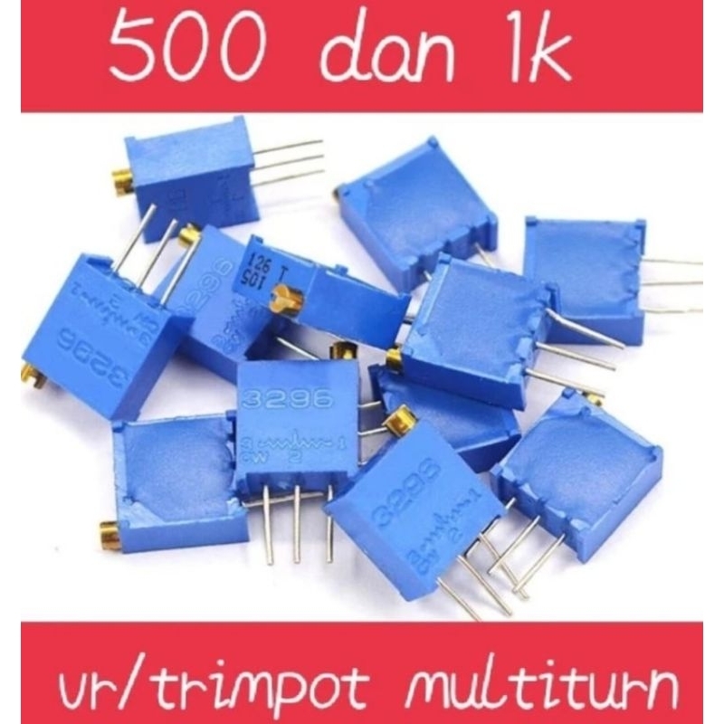 Jual VR/TRIMPOT 1K 2k 5k 10k 20k 500r OHM MULTITURN ORI | Shopee Indonesia