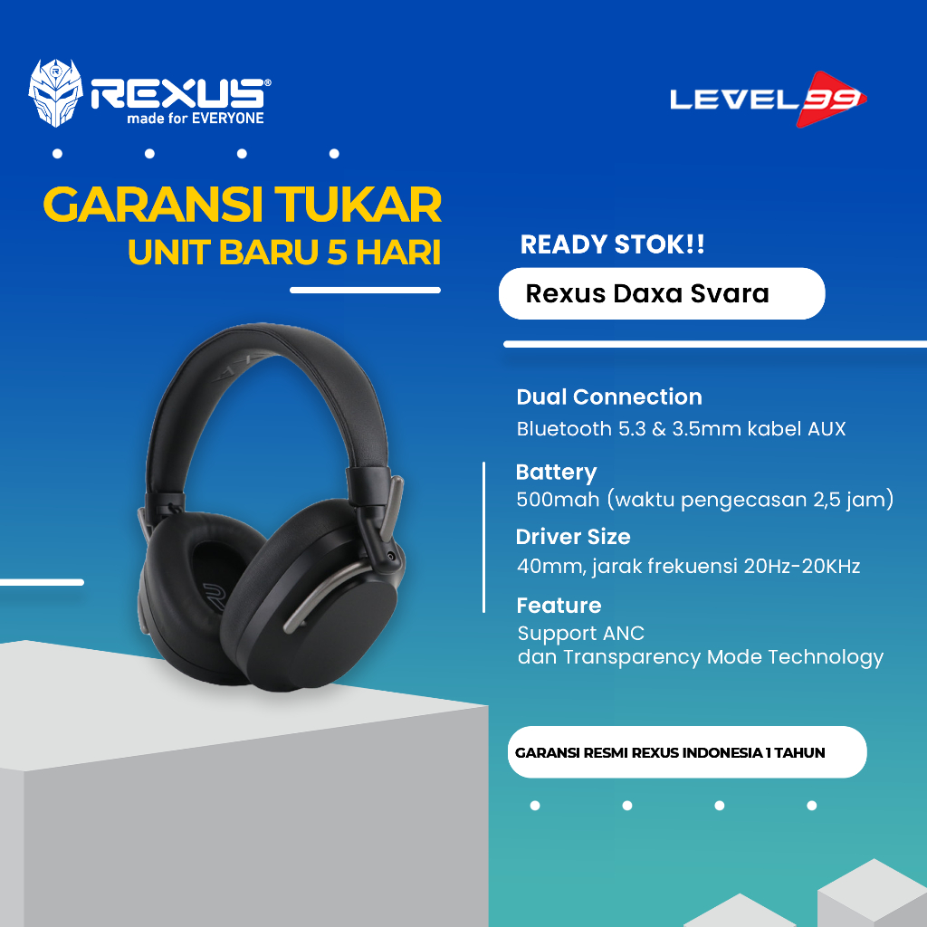 Jual Rexus Headset Daxa Svara | Shopee Indonesia