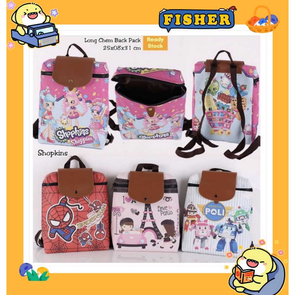 Jual Tas ransel spiderman | robocar poli | shopkins | paris school bag ...