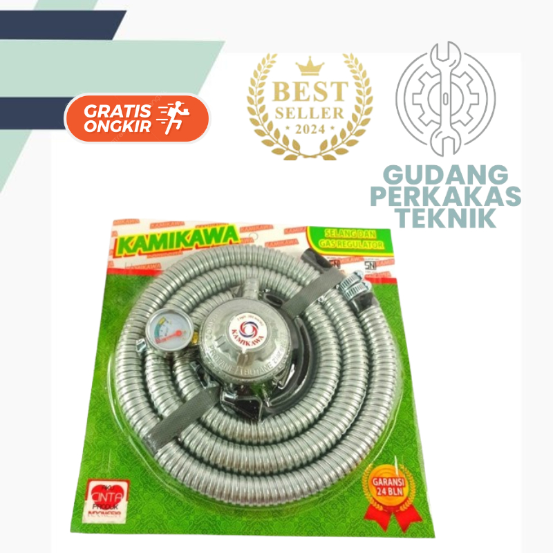 Jual Paket Selang Regulator Gas Regulator + Selang Gas 1,8m KAMIKAWA ...