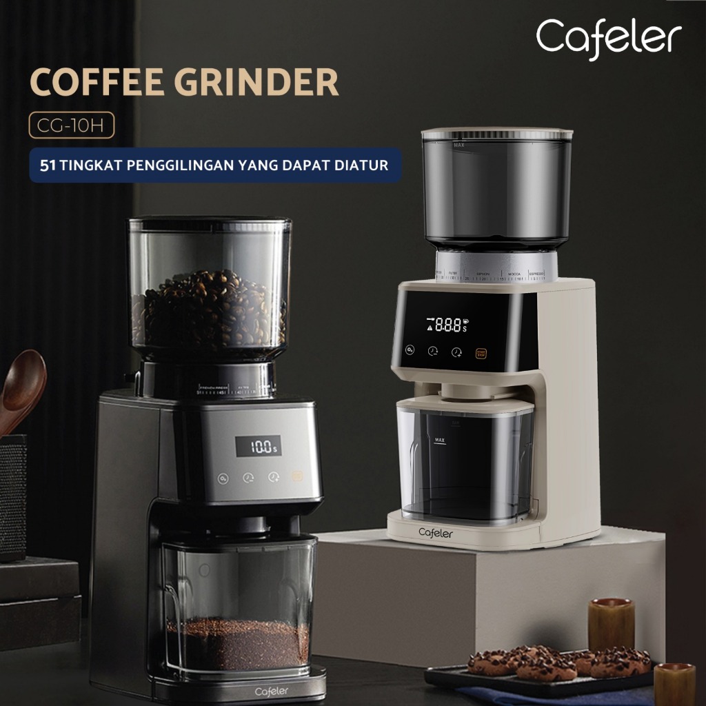 Jual Cafeler Coffee Grinder Penggiling Kopi Digital 51 Size ...