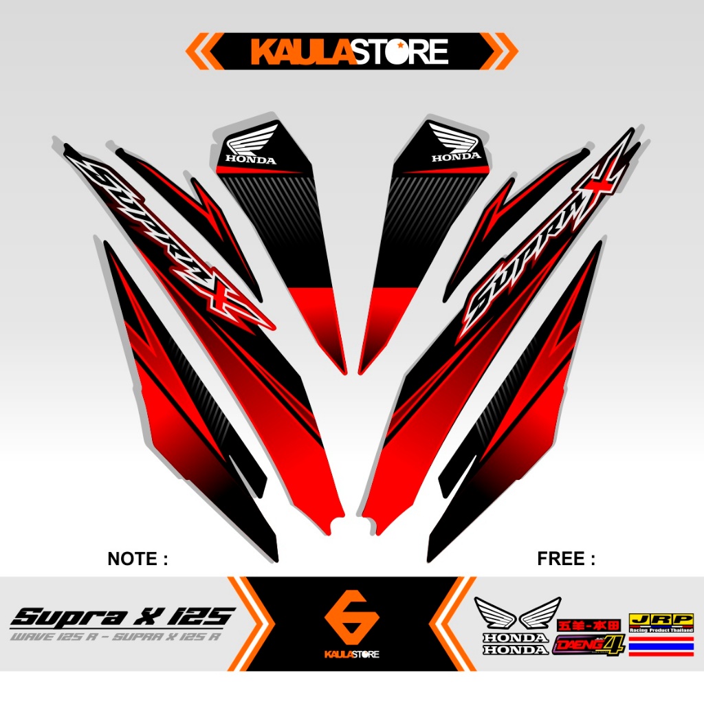Jual STRIPING SUPRA X 125 D NEW MOTIF 6 / SUPRA BATMAN / STIKER SUPRA X ...